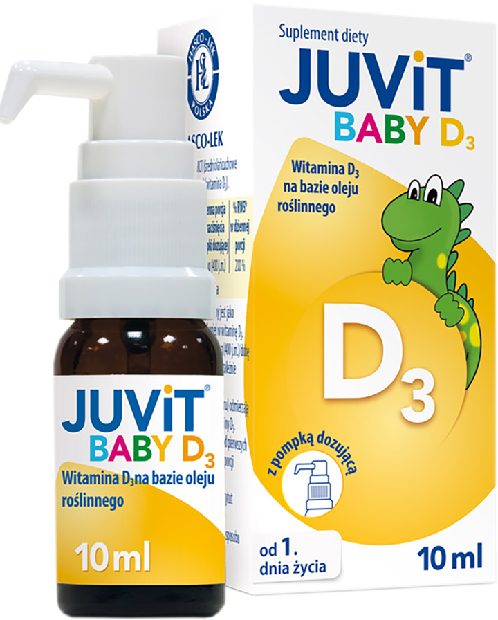 JUVIT, Baby , krople z Witaminą D3, od 1. dnia życia, suplement diety ...