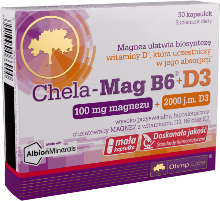 OLIMP LABS, Chela-Mag B6 , kapsułki, Magnez + Witamina D3, suplement ...
