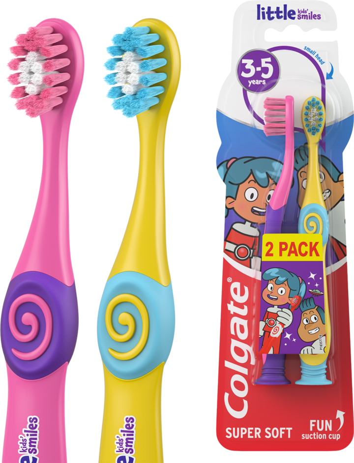 COLGATE, , szczoteczki do zębów, dla dzieci 3-5, Super Soft, mix, 2 szt ...