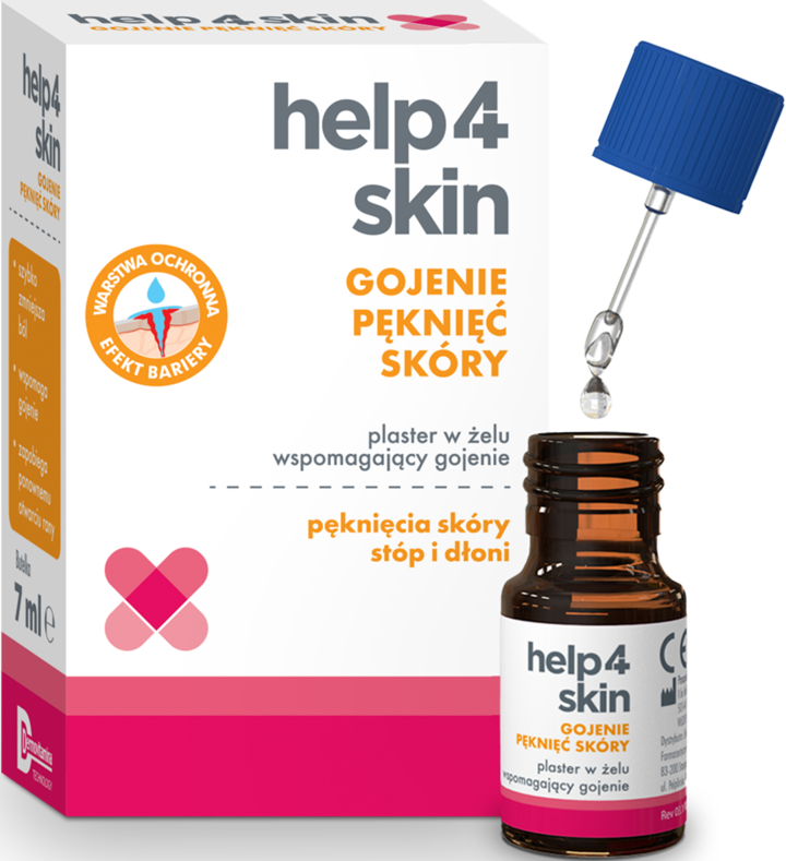 HELP4SKIN, Gojenie pęknięć skóry , plaster w żelu, wspomagający gojenie ...