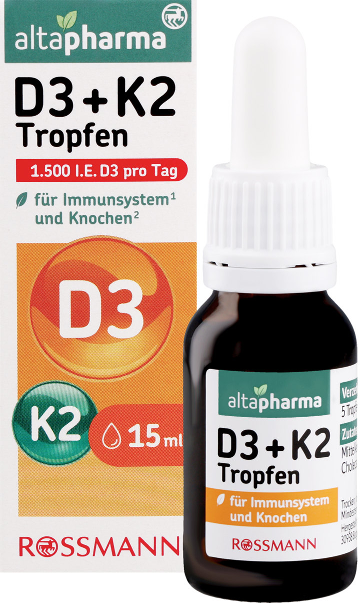 ALTAPHARMA, krople, Witamina D3 i K2, suplement diety, 15 ml | Drogeria ...