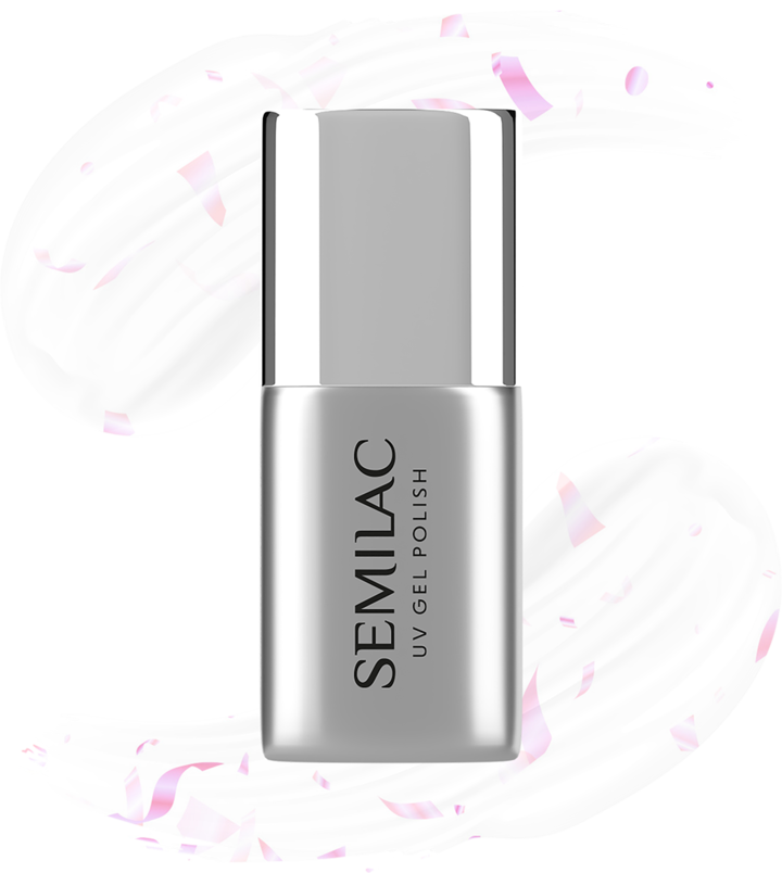 SEMILAC, Top Coat , top do lakierów hybrydowych, nr T22 Flower Flakes ...