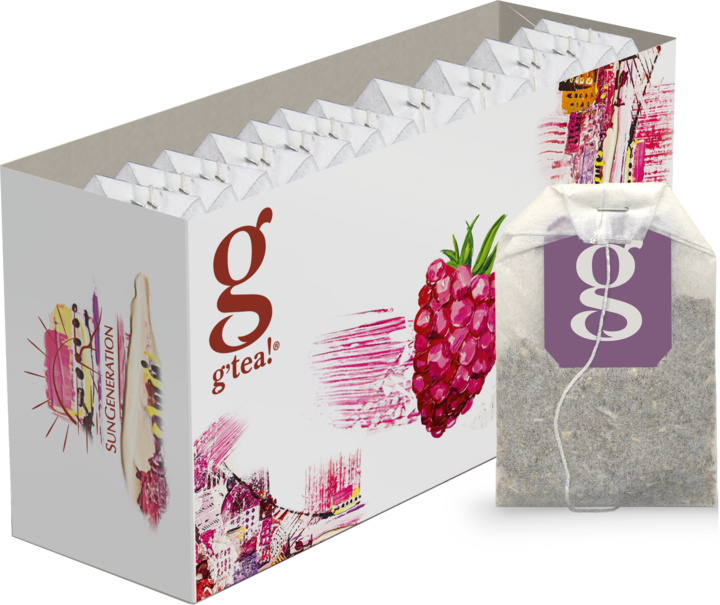 G'TEA, , herbata czarna, Black Tea with Rasberry, 25x2 g | Drogeria ...