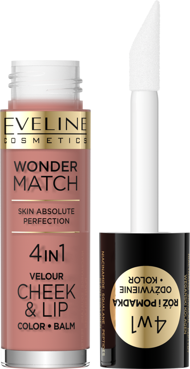 EVELINE COSMETICS, Wonder Match , Róż do policzków i pomadka, 4w1, nr 01, 4,5 ml | Drogeria ...