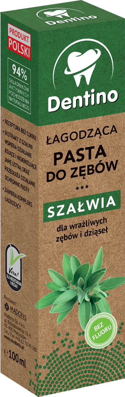 DENTINO, pasta do zębów, łagodząca, szałwia, 100 ml | Drogeria Rossmann.pl