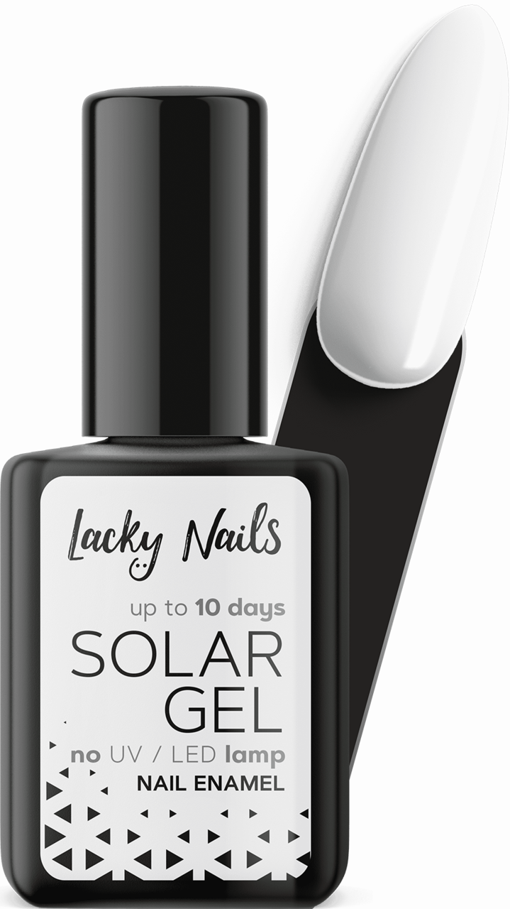 LACKY NAILS, Solar Gel , lakier do paznokci, nr 01 Snowwhite, 10 ml ...