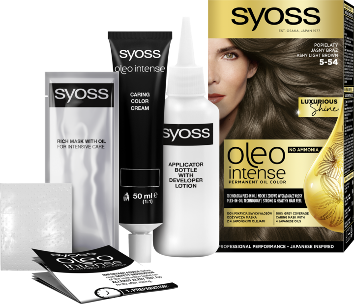 SYOSS, Oleo Intense , farba do włosów, nr 5-54, Popielaty Jasny Brąz, 1 ...