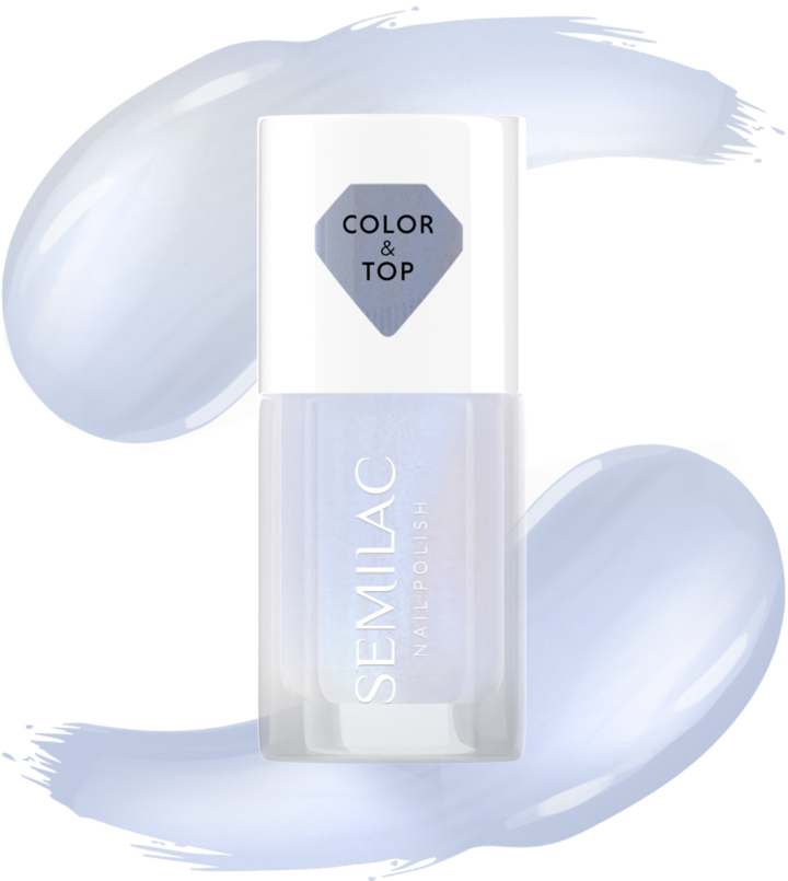 SEMILAC, Color & Top , top coat do lakierów klasycznych, Blue Holo Glazed, 7 ml | Drogeria ...